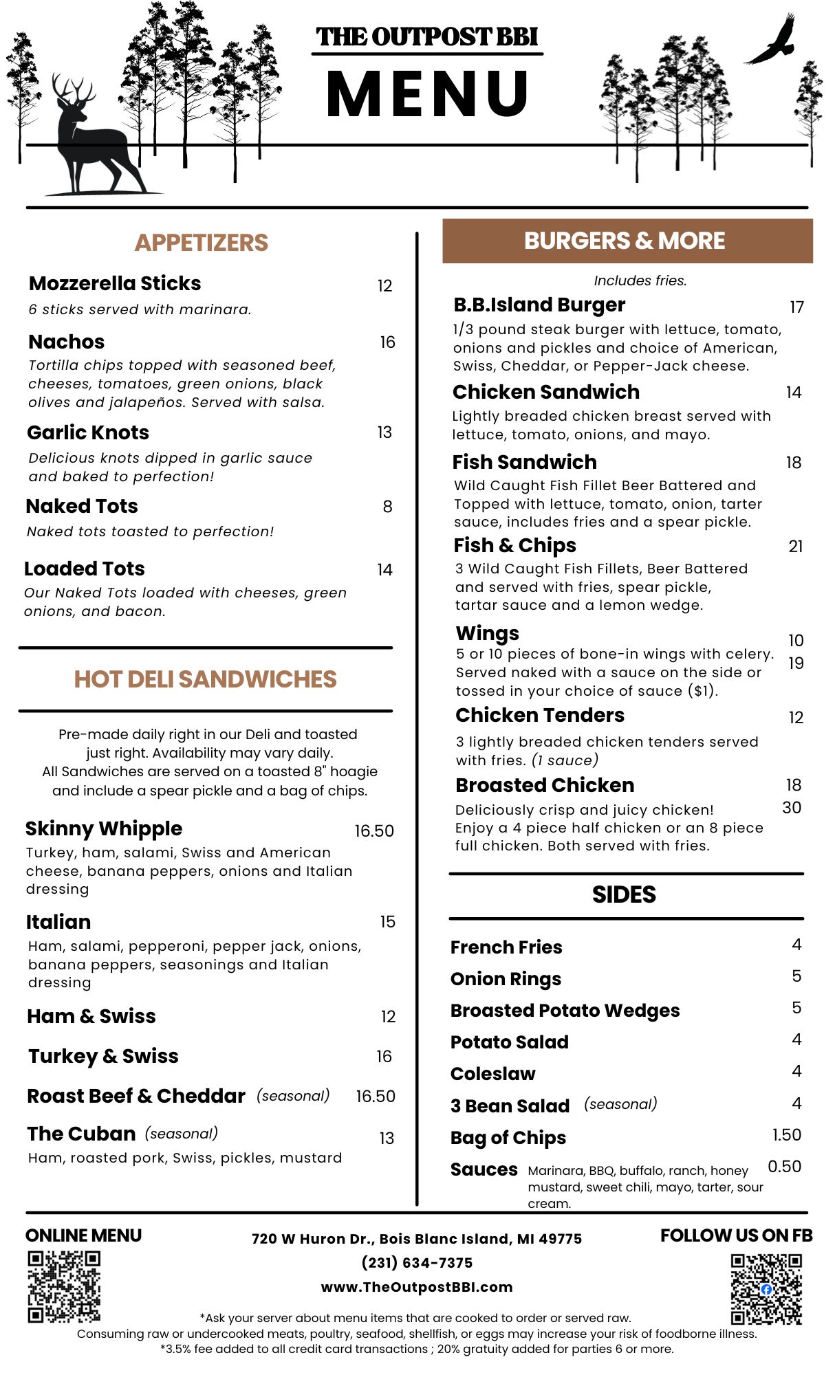 MENUS - The Outpost BBI