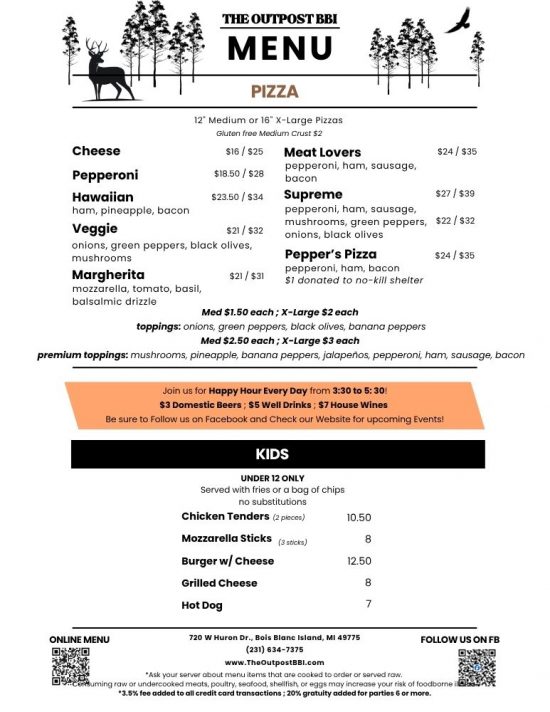 MENUS - The Outpost BBI