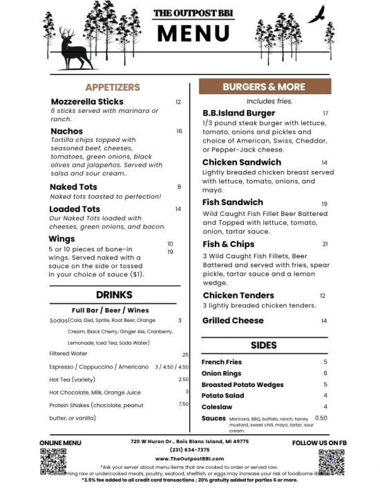 MENUS - The Outpost BBI